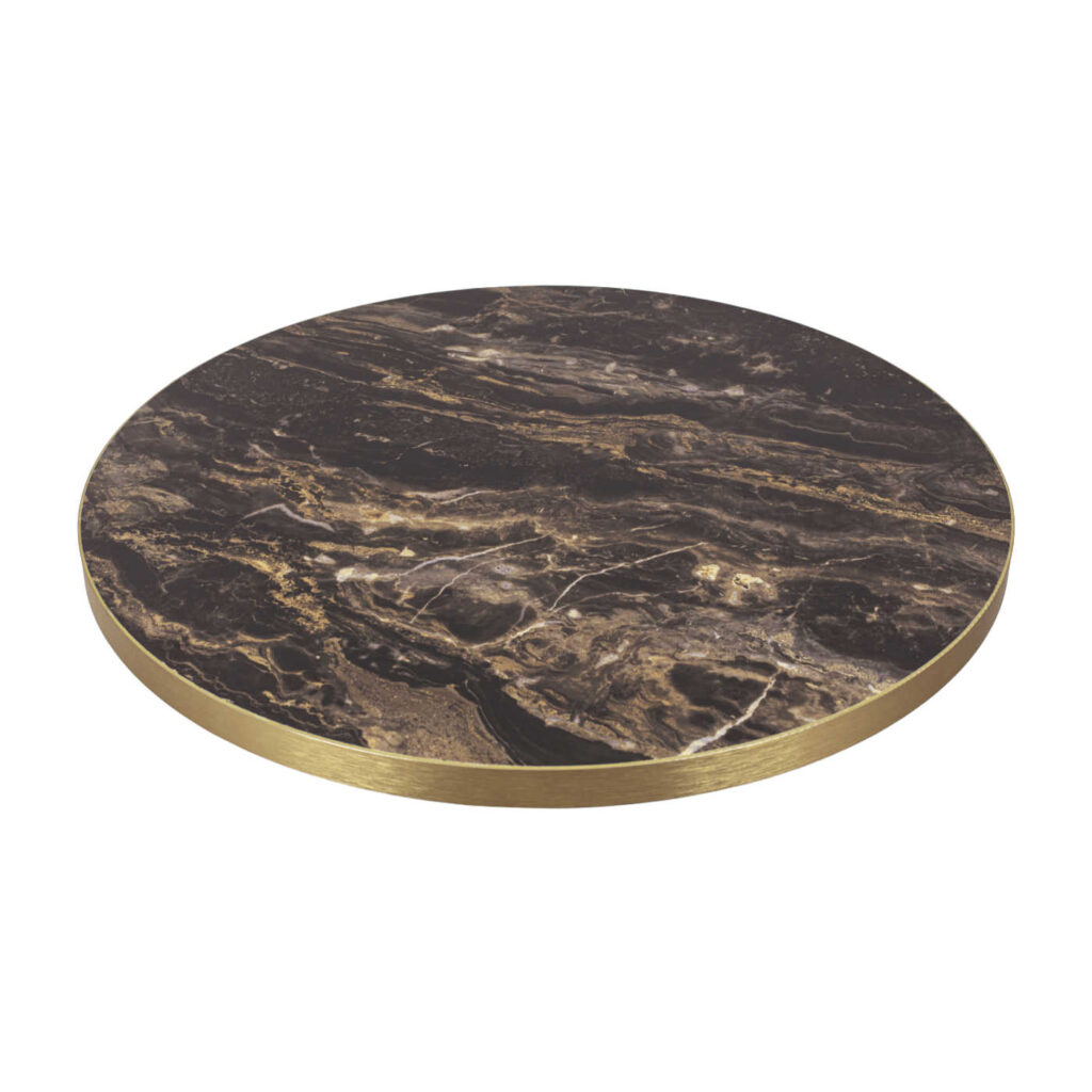 Tuff Top Premium - High Gloss Table Top with metallic gold edging - In ...