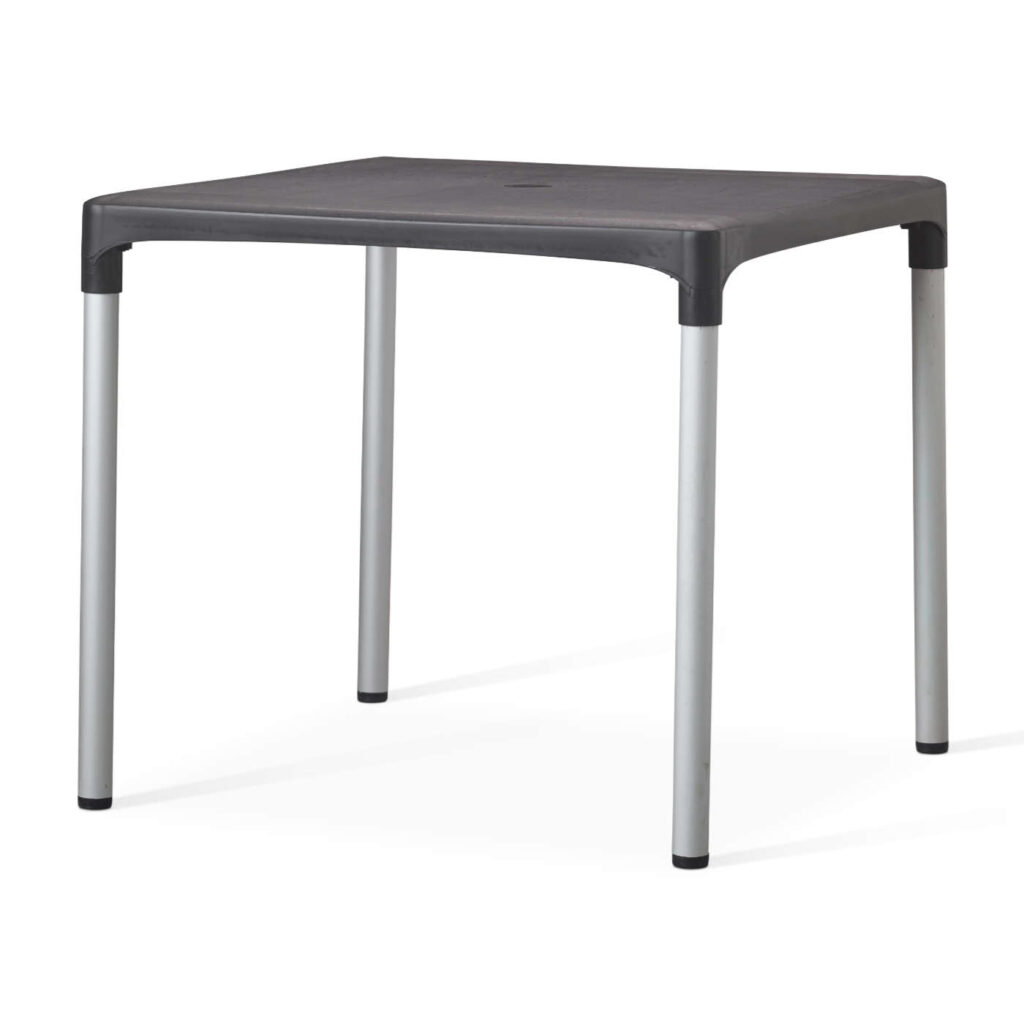 Vibe Black Polypropylene Table with Aluminium Legs | Simply Tables & Chairs